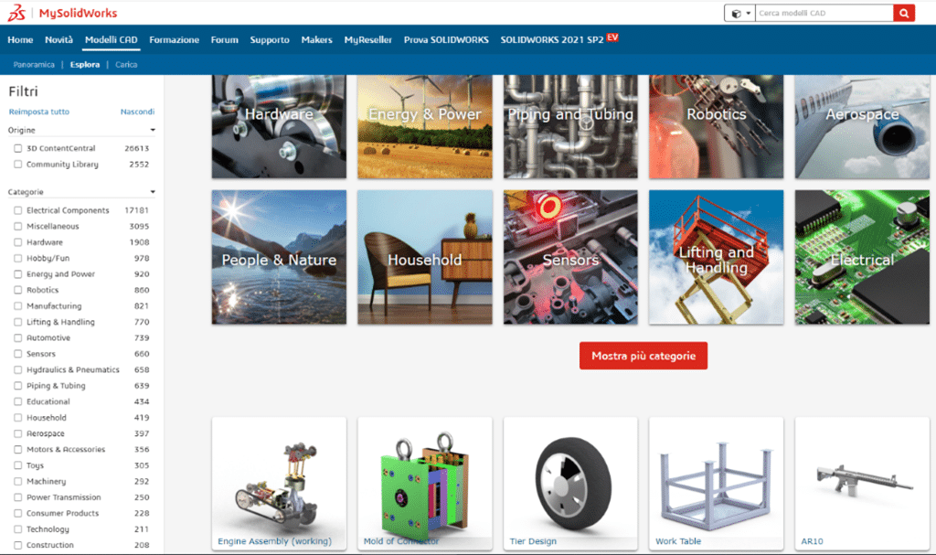 Modelli CAD 3D gratuiti e configurabili | Nuovamacut