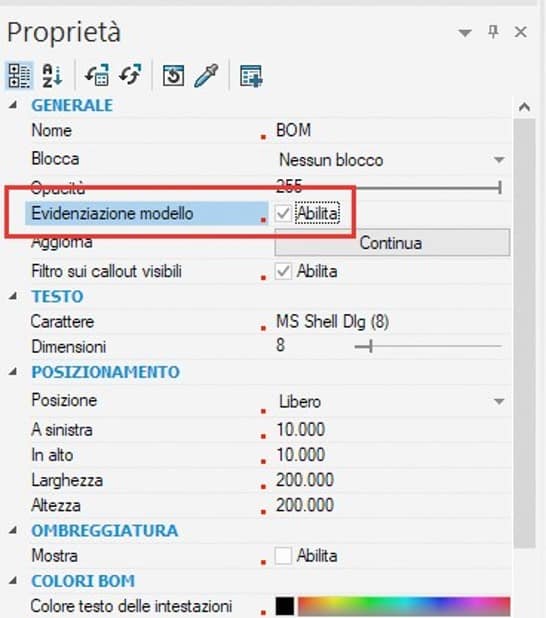 Creare una BOM con tabella in SolidWorks Composer | TS Nuovamacut