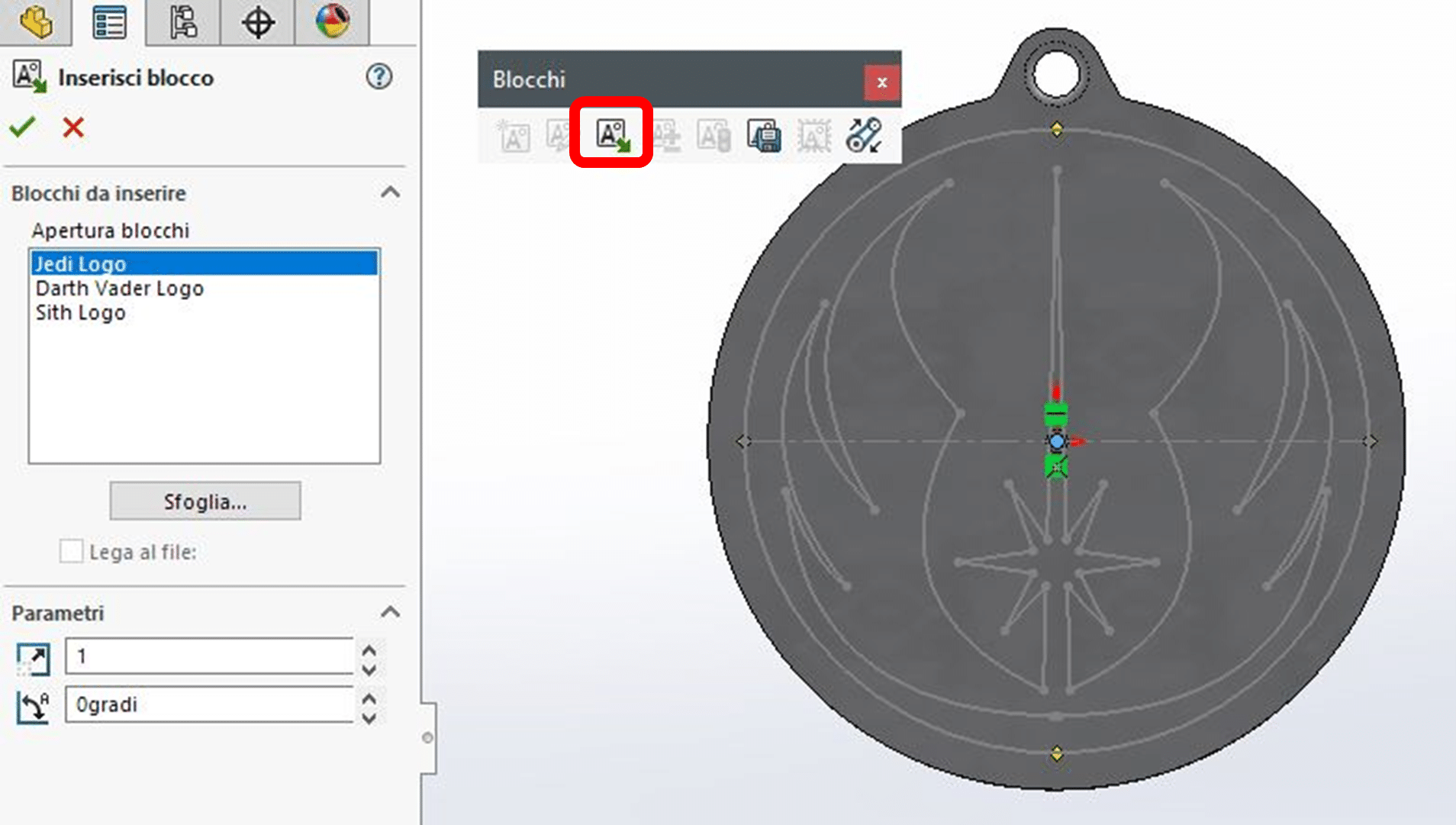 Realizza un portachiavi Star Wars con SolidWorks | Nuovamacut
