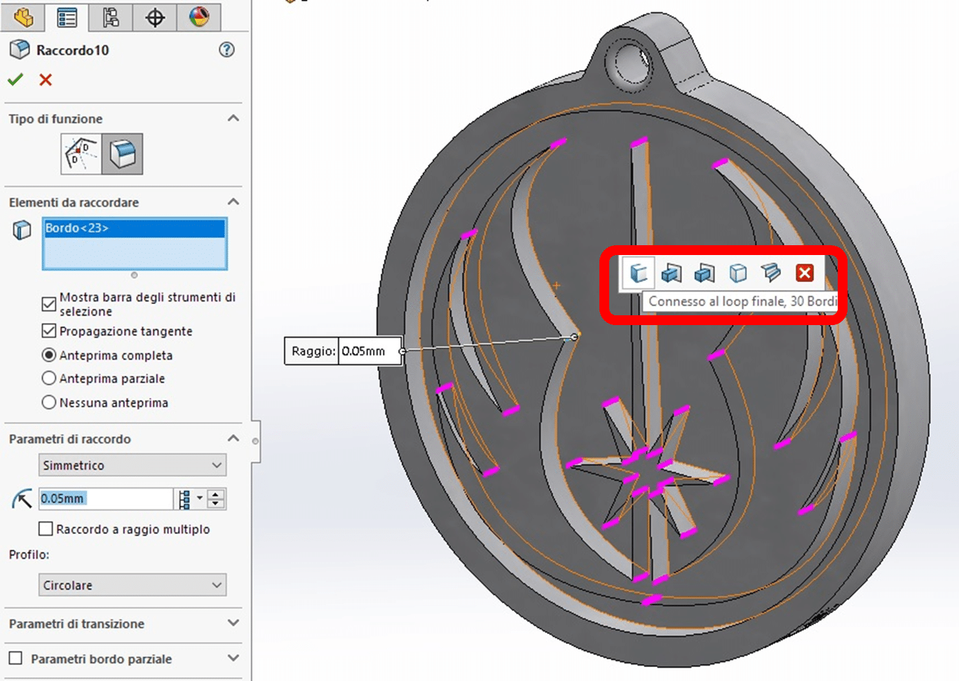 Realizza un portachiavi Star Wars con SolidWorks | Nuovamacut
